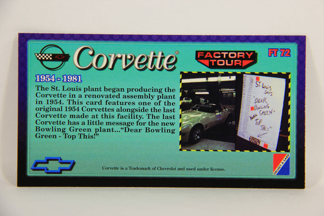 Corvette Heritage Collection 1996 Trading Card #FT-72 - 1954-1981 L008 ...