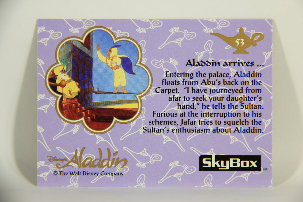Aladdin 1993 Trading Card #53 Aladdin Arrives ENG SkyBox L011667 – AGS ...