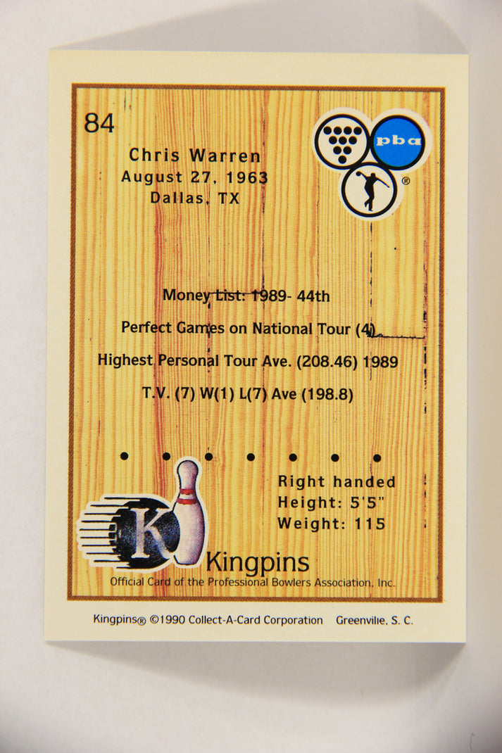 Kingpins Bowling 1990 Trading Card #84 Chris Warren ENG L017401 – AGS ...
