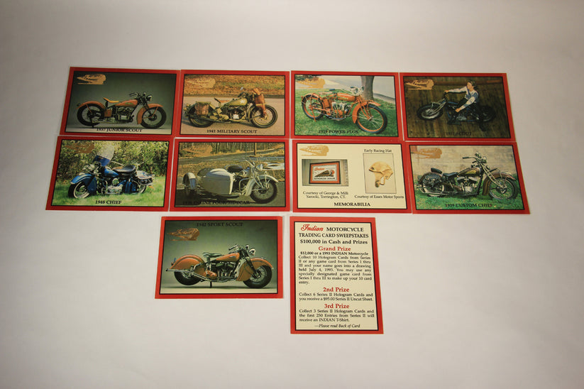 Indian Motorcycles Trading Cards 1993 Serie 2 Complete Set #1-25 ENG L ...